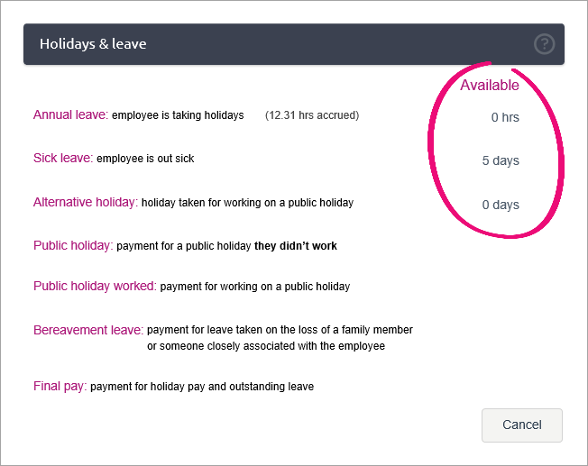 Managing your employees’ leave - MYOB Essentials Accounting - MYOB Help ...